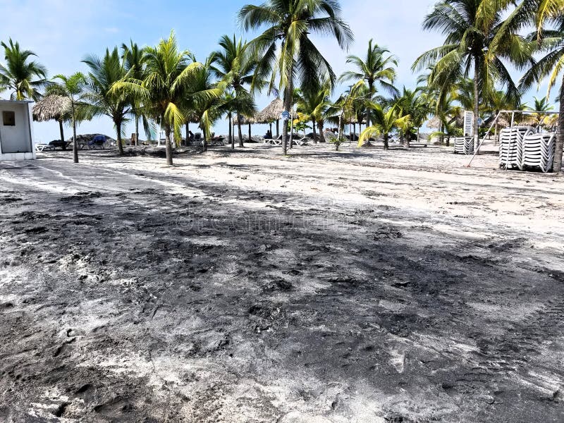 Black Sand Paradise stock photo. Image of panama, sand - 125530362