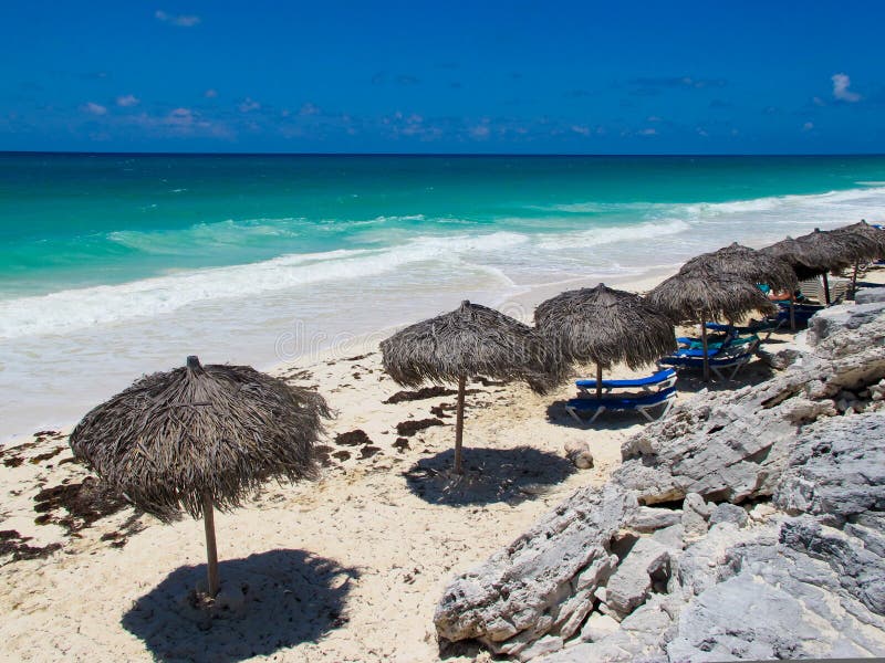 Playa BLANCA-Strand in Cayo Largo, Kuba Stockfoto - Bild von himmel ...