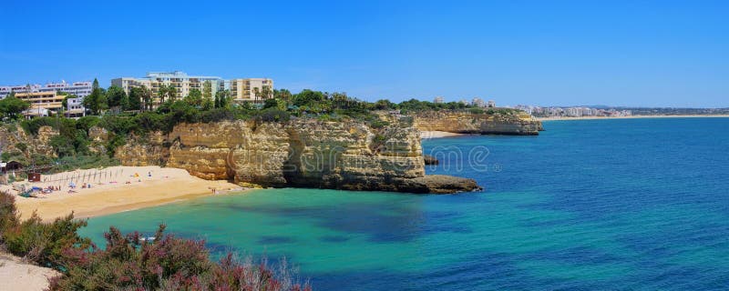 Praia DA Rocha De La Playa De La Roca En Portimao Algarve Portugal Foto ...
