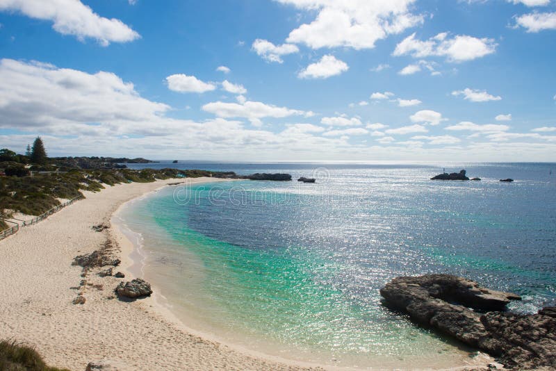 Playa De Australia Occidental Perth De La Isla De Rottnest Imagen de ...