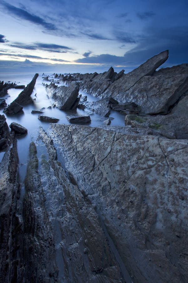 Playa De Barrika Con Marea Baja, Bizkaia, EspaÃ±a Imagen de archivo ...