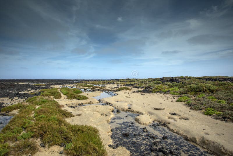 Playa De Caleton Blanco Lanzarote Foto de archivo - Imagen de playa ...