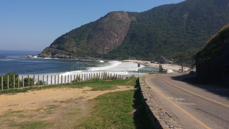 Playa De Grumari - Rio De Janeiro Foto de archivo - Imagen de ciclismo ...