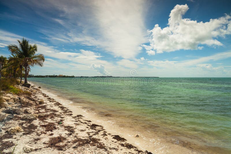 Playa de Key Biscayne foto de archivo. Imagen de cielo - 38644798