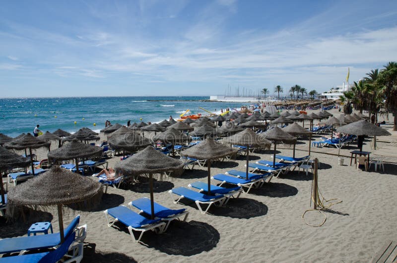 Venus Beach In Marbella, Spain Stock Image - Image of mediterranean ...