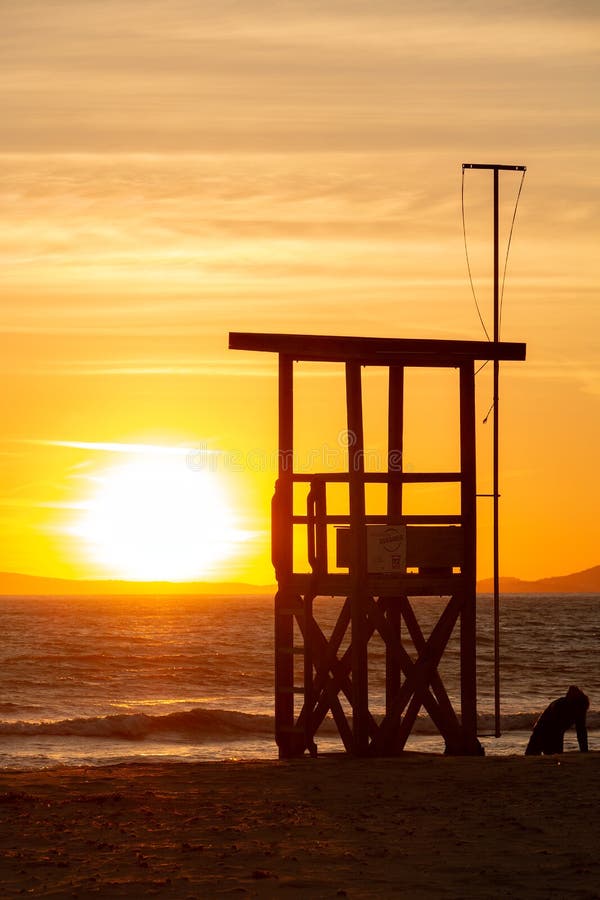 Playa De Palma, Sunset, Mallorca Spain Stock Photo - Image of playa ...