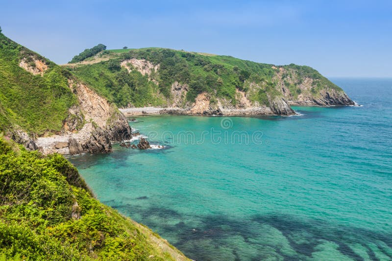 Playa De Pechon, Cantabria, España Foto de archivo - Imagen de azul ...