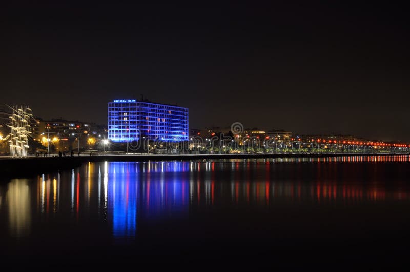 Playa de Salónica, Grecia fotografía editorial. Imagen de exterior ...