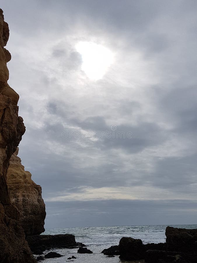 Playa Della Roccha, Portimao Stock Image - Image of rocks, caves: 115327079