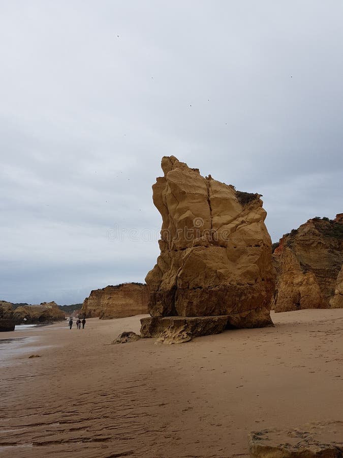 Playa Della Roccha, Portimao Stock Image - Image of portimao, caves ...