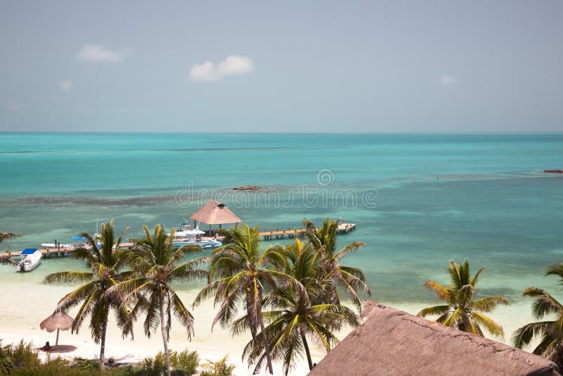 Playa En El Isla Contoy, México Imagen de archivo - Imagen de roca ...