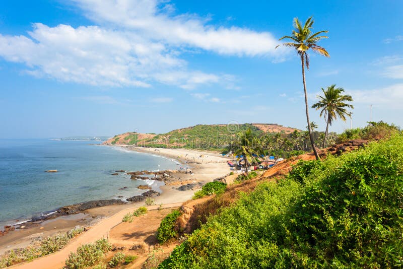 Playa en Goa, la India foto de archivo. Imagen de azul - 101365938