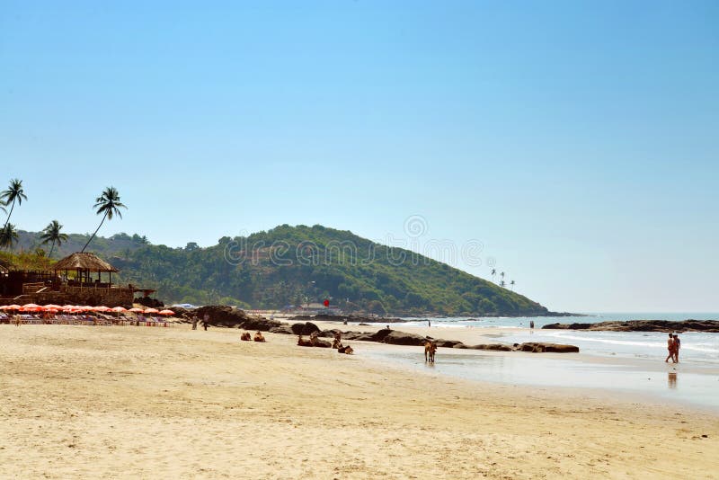 Playa Hermosa De La Provincia De Goa Foto de archivo - Imagen de roca ...