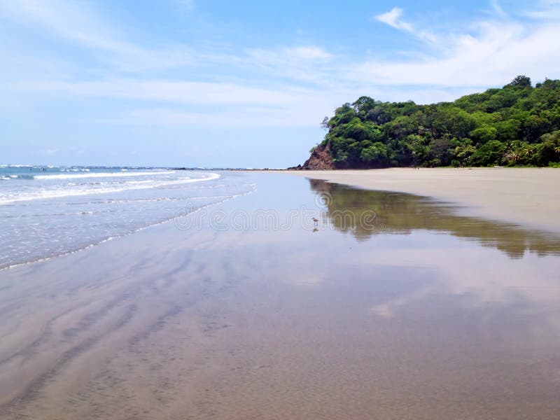 Playa Samara in Costa Rica stock image. Image of tree - 73109353