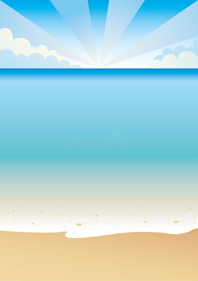 Textura De La Arena De La Playa Del Vector Y Fondo Del Cielo Azul ...