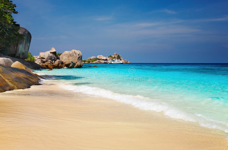 Playa tropical imagen de archivo. Imagen de coco, palma - 12384389