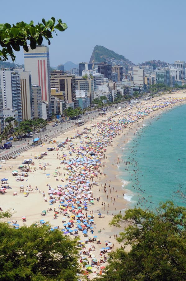 Playas De Leblon Y De Ipanema. Rio De Janeiro, El Brasil Fotografía ...