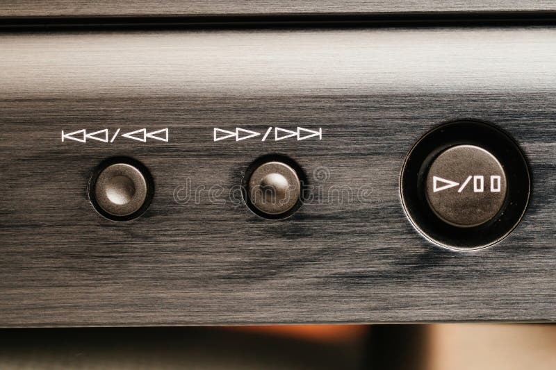 Playback Control Buttons on Audio-video Device Stock Photo - Image of ...