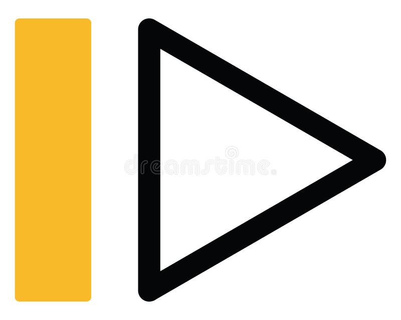 Playback icon, icon stock vector. Illustration of sign - 258929306