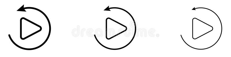 Playback icon vector stock vector. Illustration of television - 348390976