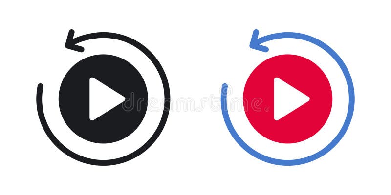 Playback icon vector stock vector. Illustration of arrow - 348158879