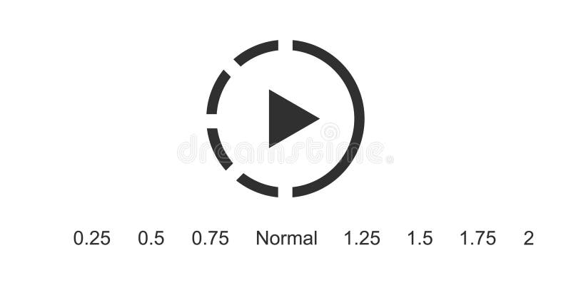Playback Video Speed Icon Set Stock Illustration - Illustration of flat ...