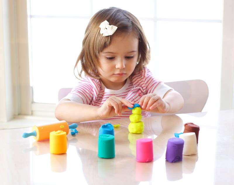 Playdough game stock image. Image of preschool, craft - 12391881