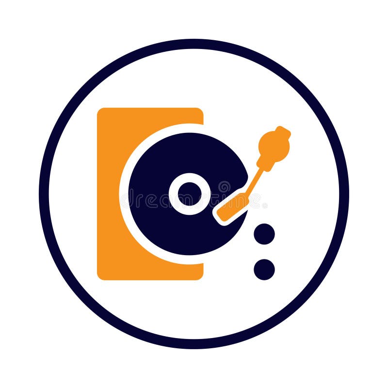 Player, Audio, Media, Music, Dj Turntable Icon Stock Vector ...