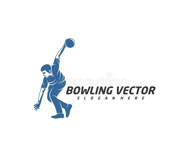 Player Bowling Logo Template Design Vector, Illustration, Creative ...