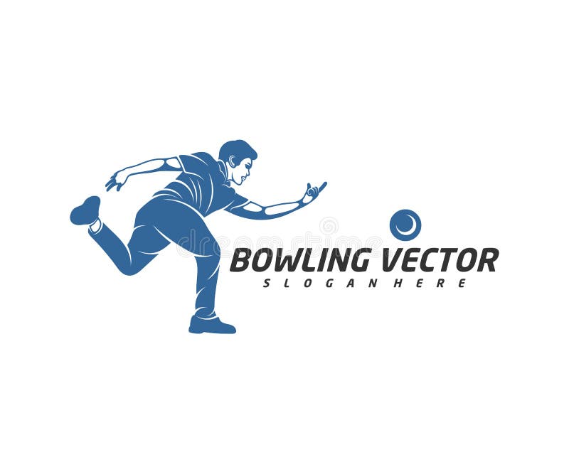 Player Bowling Logo Template Design Vector, Illustration, Creative ...