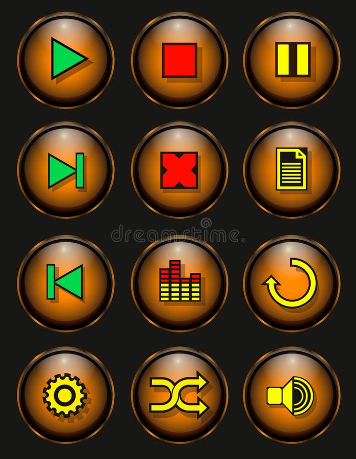 Player button stock vector. Illustration of connection - 86037597