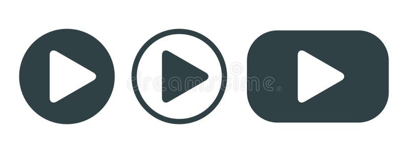 Player Button Set Icon Sign â€“ Vector Stock Vector - Illustration of ...