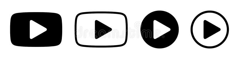 Player Button Set Icons Sign, Play Button Signs â€“ Vector Editorial ...