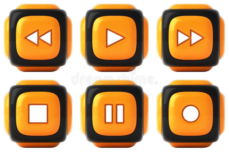 Rainbow Black Play Pause Button Icon Vector Stock Vector - Illustration ...