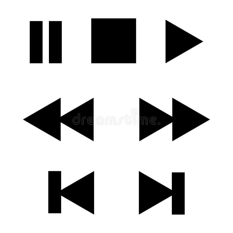 Player buttons, vector stock vector. Illustration of panel - 261680253