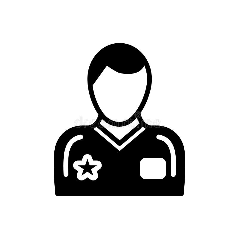Black Solid Icon for Player, Sportsman and Champions Stock Vector ...