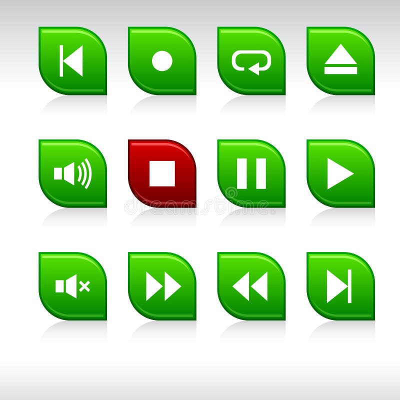 Player icons. stock vector. Illustration of gray, button - 11779405