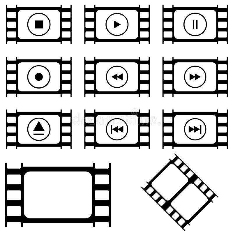Player icons set stock illustration. Illustration of digit - 38122726