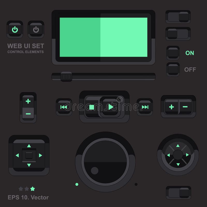 Player Interface, Design Element, Set, Mobile App, Smartphone, Tablet ...