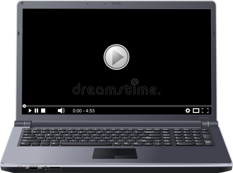 Player stock vector. Illustration of notebook, portable - 35650594