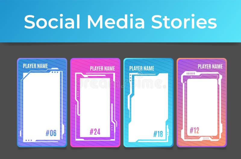 Player Card Frame Template Design Stock Illustrations – 313 Player Card ...