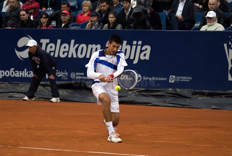 Player Novak Djokovic Return a Ball-1 Editorial Stock Photo - Image of ...