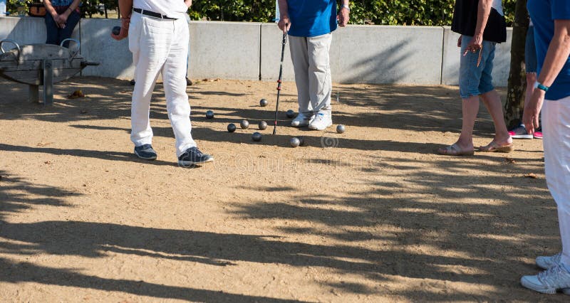 Player Playing Boules during a Tournament Stock Photo - Image of ...