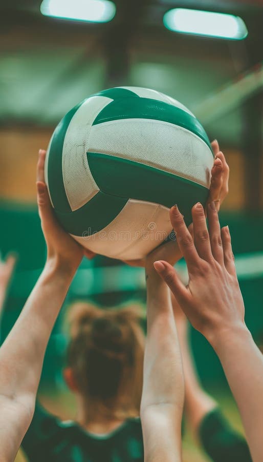 Player S Hands in Focus, Set for Spike in Summer Olympics, Showcasing ...