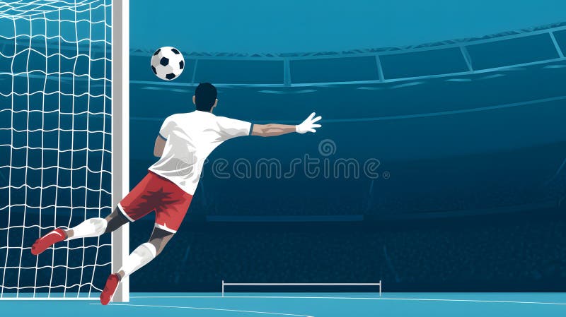 A Player Scoring a Goal with a Header Created with Generative AI Stock ...
