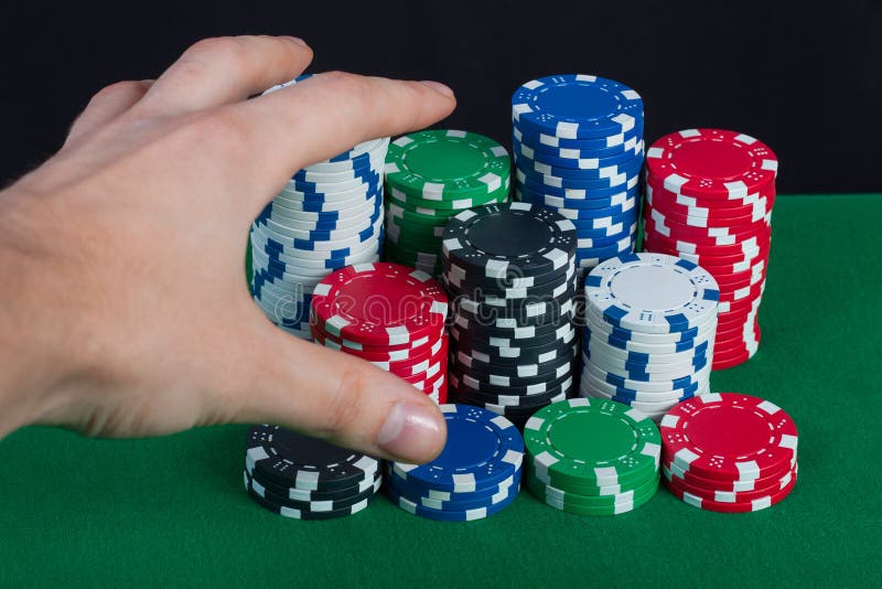 Player Wins the Hand Bank Takes All Chips Stock Image - Image of casino ...