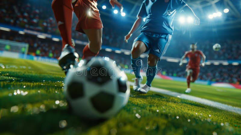 The Intense Soccer Match. AI Generated Stock Image - Image of athlete ...