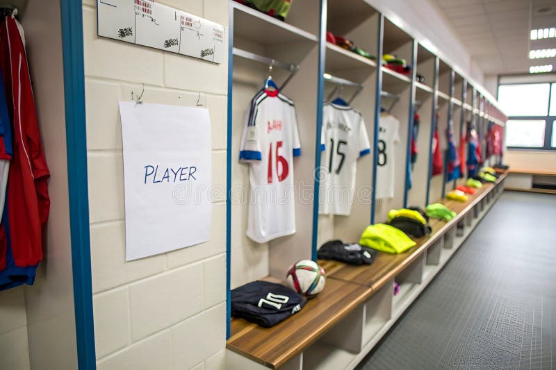 A Players Locker Ready with Jerseys, Gear, and a Motivational Note ...