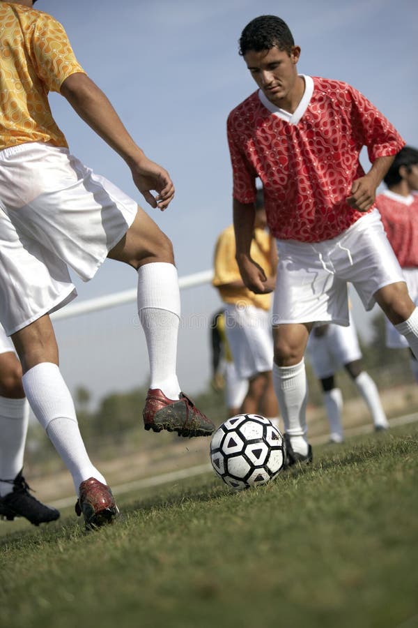 Players Playing Soccer stock photo. Image of playing - 29646622