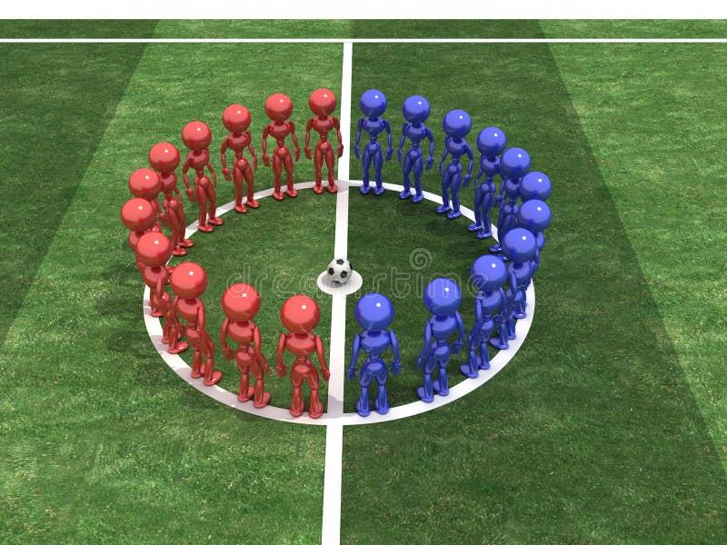 Players Stand in a Circle #1 Stock Image - Image of team, teamwork ...